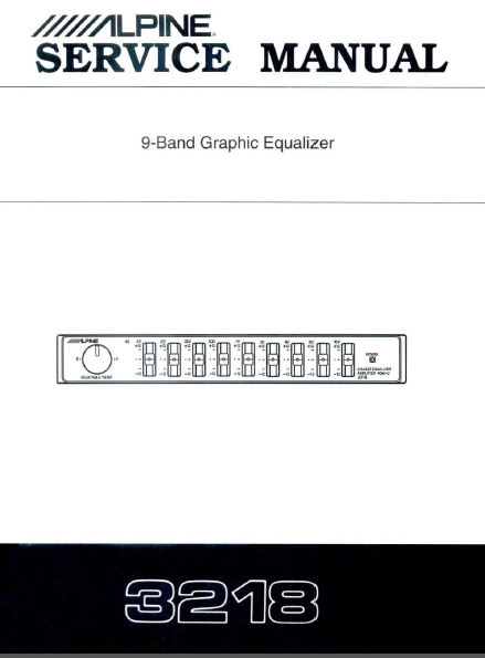 ALPINE 3218 9-Band Graphic Equalizer Service Manual – Electronic ...