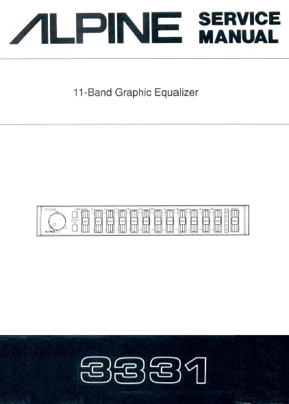 ALPINE 3331 11-Band Graphic Equalizer Service Manual – Electronic ...