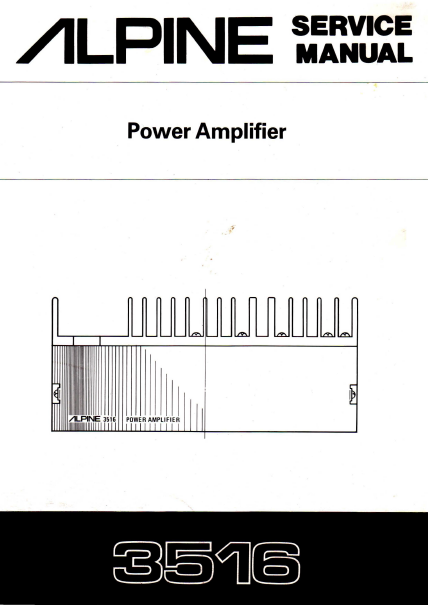 ALPINE 3516 Power Amplifier Service Manual – Electronic Service Manuals