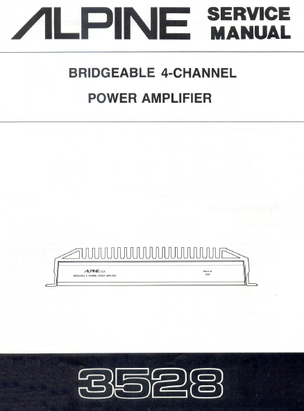 ALPINE 3528 Bridgeable 4-Channel Power Amplifier Service Manual ...