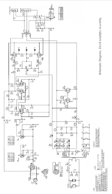 AMPEX SA-10 Amplifier Assembly Schematics – Electronic Service Manuals