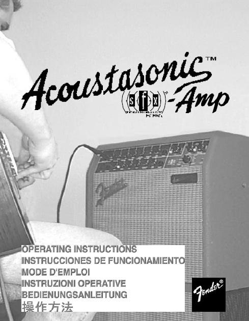 FENDER Acoustasonic SFX Instruction Manual – Electronic Service Manuals