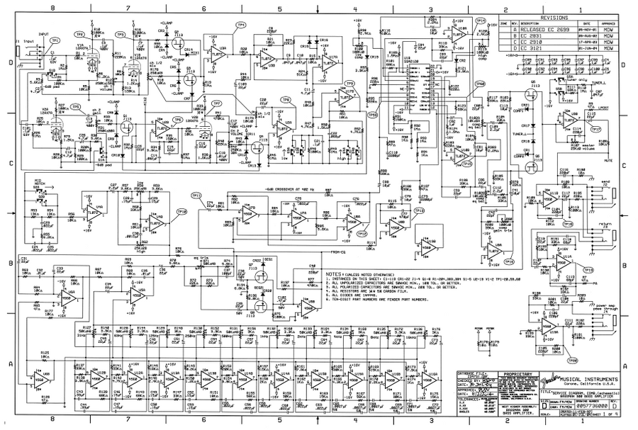 FENDER Bassman 300 Schematic – Electronic Service Manuals