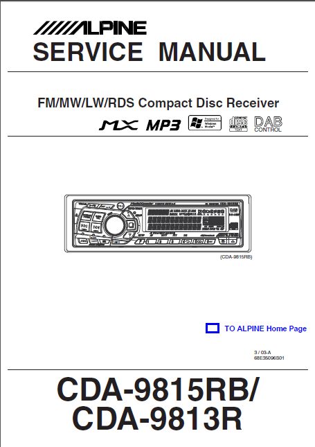 ALPINE CDA 9813R-9815R Schematics – Electronic Service Manuals