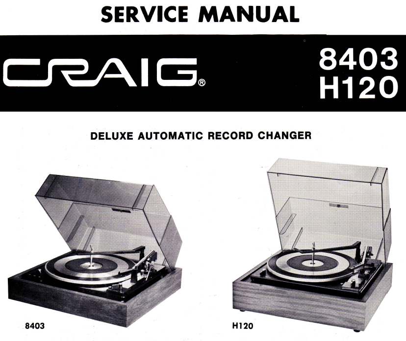 Craig 8403 H120 Service Manual – Electronic Service Manuals