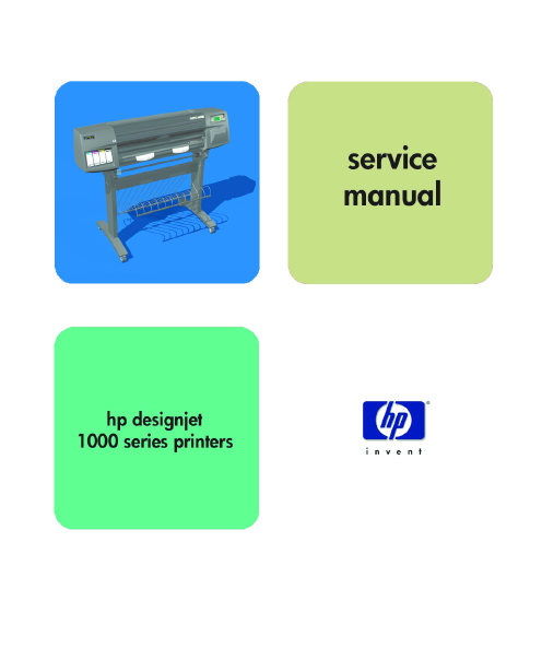 Hewlett Packard designjet 1000 series printer Service Manual ...