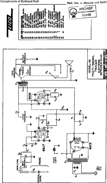 Eico Model 145 Schematic – Electronic Service Manuals