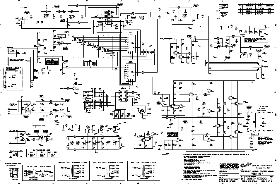 FENDER FM65 DSP Schematic – Electronic Service Manuals