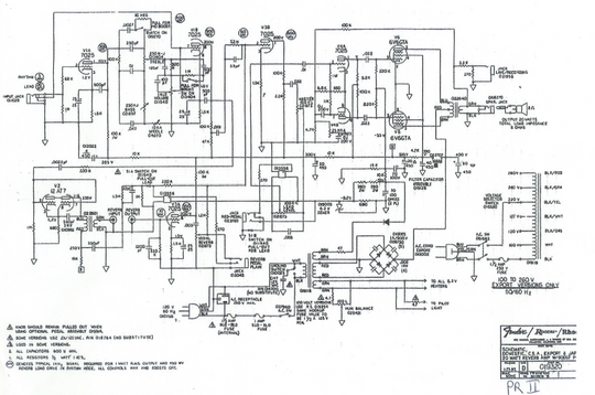 Fender Princeton Reverb II Amplifier Schematics – Electronic Service ...