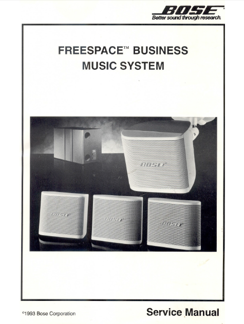 BOSE FreeSpace Business Music System Service Manual – Electronic ...