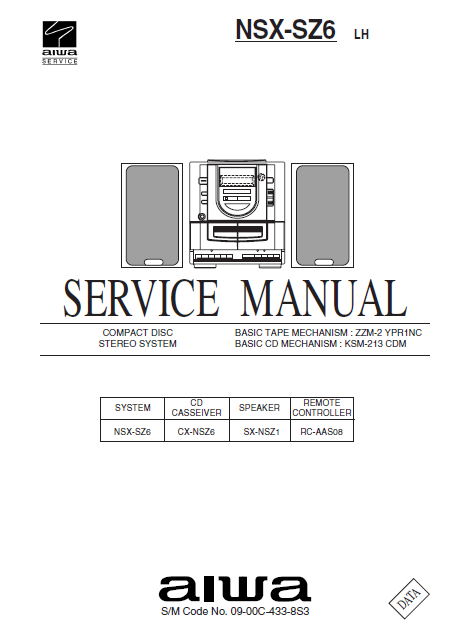 AIWA NSX-SZ6 Service Manual – Electronic Service Manuals