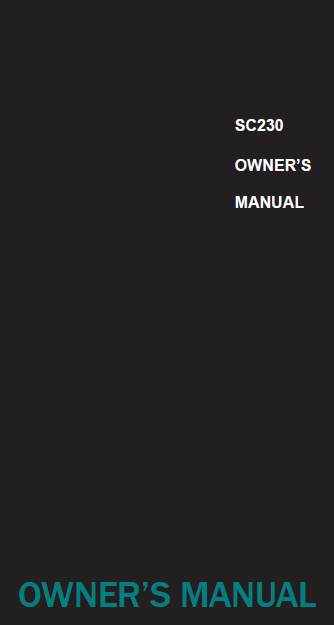 BEARCAT SC230 Controls and Display Owner's Manual – Electronic Service ...