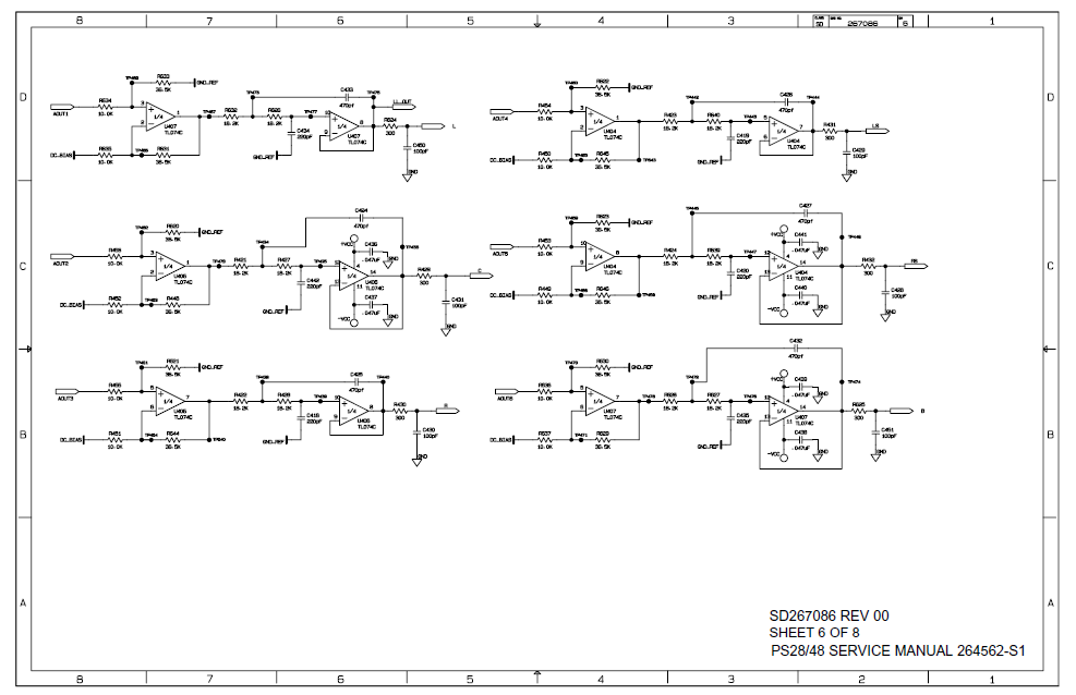 BOSE SD267086 Sheet6 Bass Module Schematic – Electronic Service Manuals